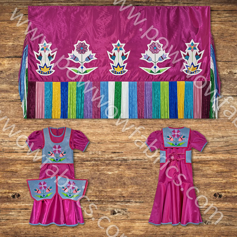 Girls 10-12 Fancy Shawl Outfit – Powwow Fabrics and Designs