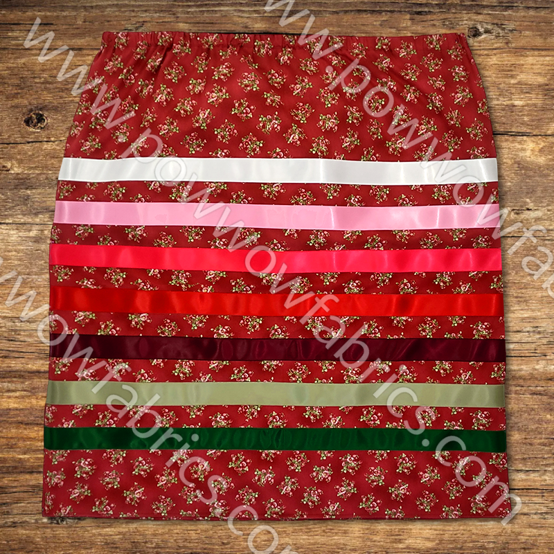 Womens Extra Large Ribbon Skirt – Powwow Fabrics and Designs