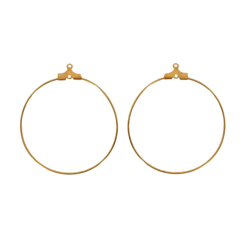 Crimp Hoop (Brass) - 1-1/2" Round – Powwow Fabrics and Designs