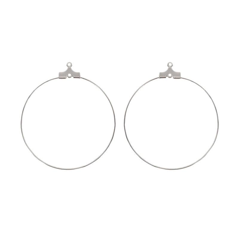 Crimp Hoop w/Hole (Stainless) - 1-1/2" Round – Powwow Fabrics and Designs