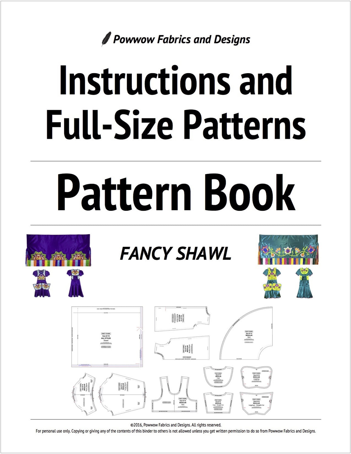 Patterns - Girls Fancy Shawl – Powwow Fabrics and Designs